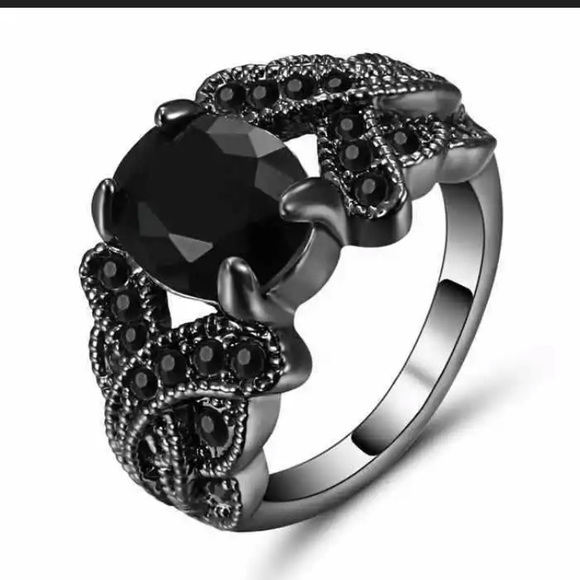 Jewelry | Womens Black Wedding Ring Sz7 | Poshmark